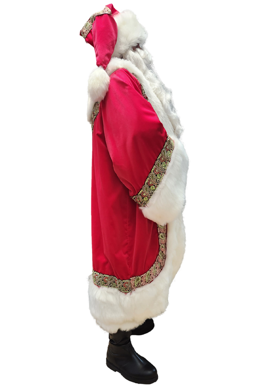 Professional Santa Claus Wardrobe | Cardinal Red Royal Robe with Green ...